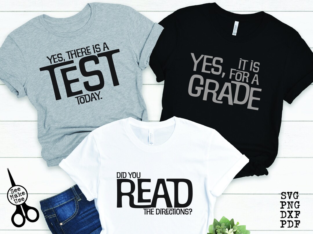 Funny Teacher Shirt Bundle 1 Svg|png|dxf|pdf Clip Art Digital Download ...