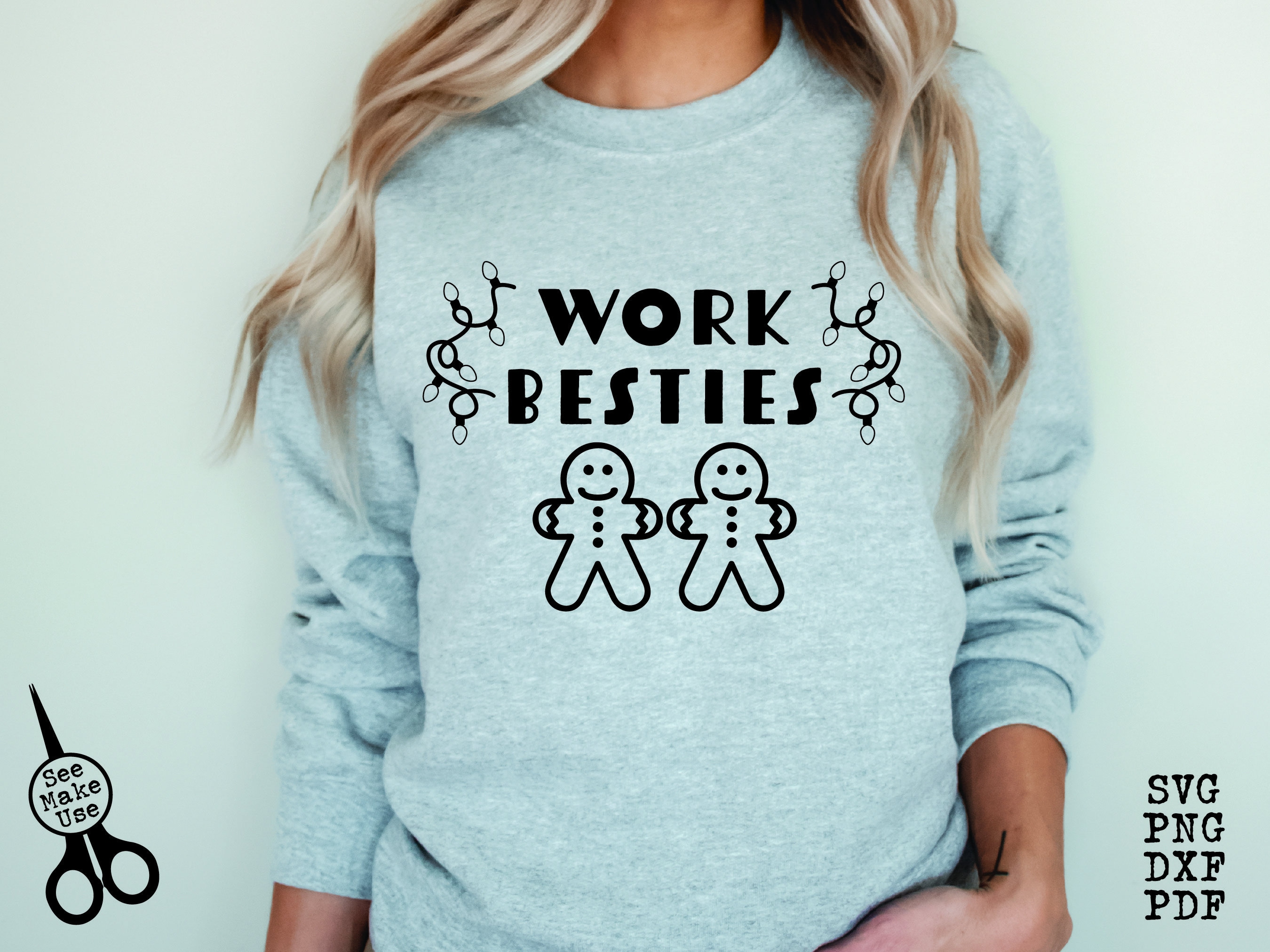 Work Bestie Christmas Shirt Svg|png|dxf|pdf Clip Art Digital Download ...
