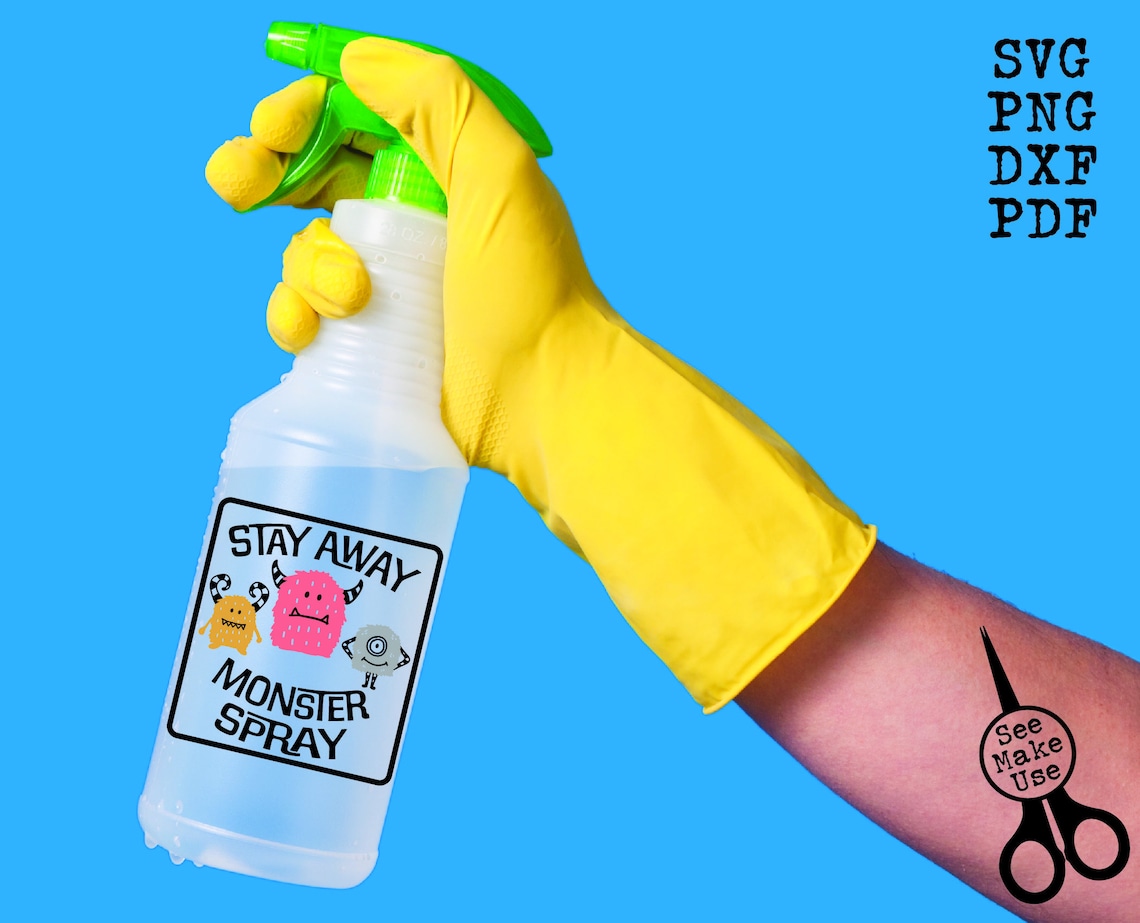 Stay Away Monster Spray Svgpngdxfpdf Clip Art Digital - Etsy