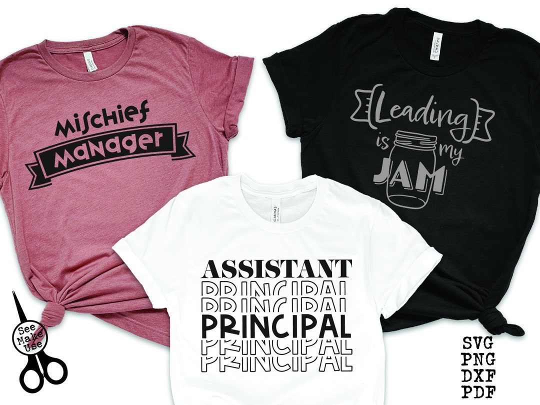 Assistant Principal Shirt Bundle Svg|png|dxf|pdf Clip Art Digital ...