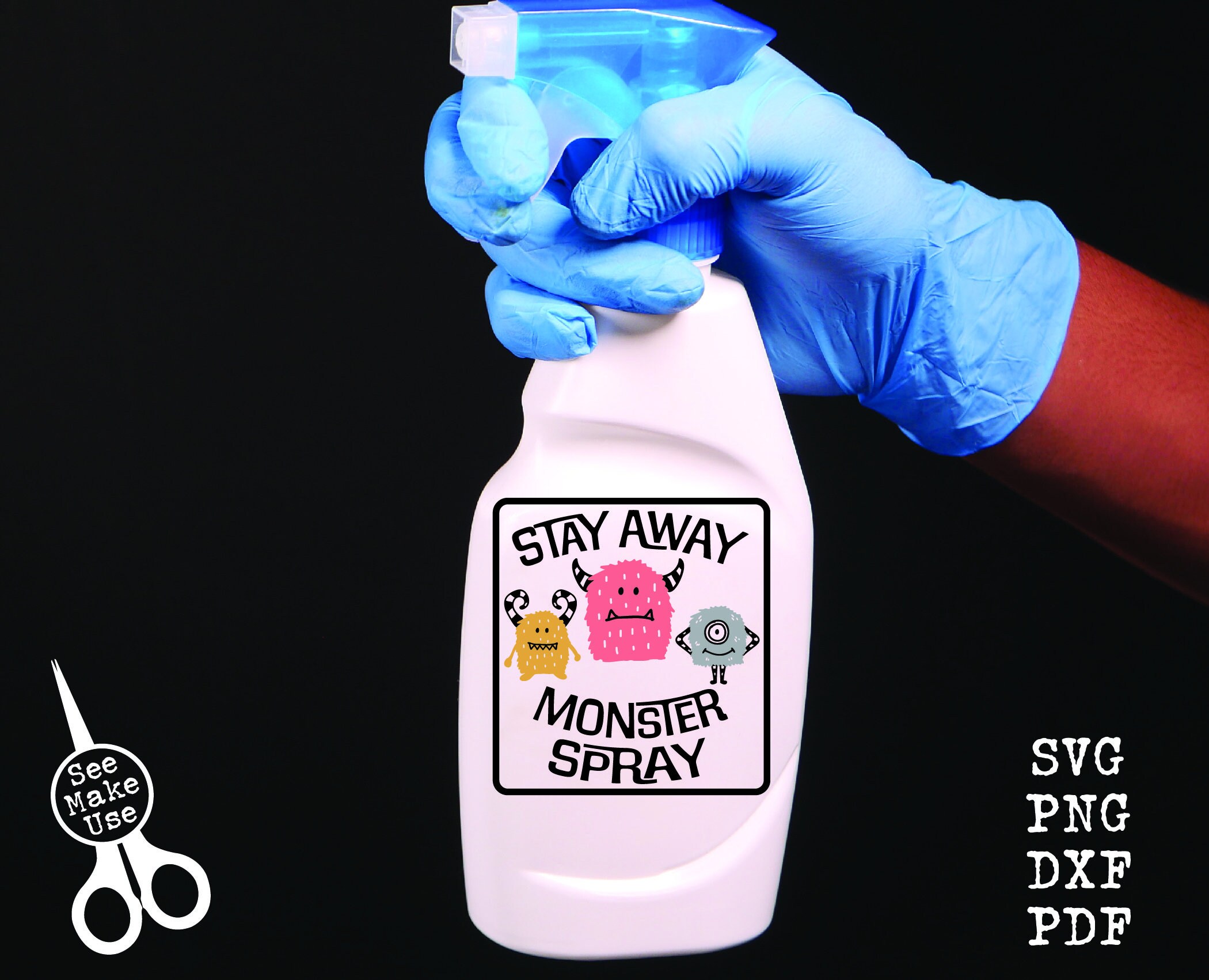 Stay Away Monster Spray Svgpngdxfpdf Clip Art Digital Download Graphic ...