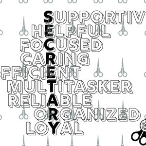 Secretary Shirt Svg|png|dxf|pdf Clip Art Digital Download Graphic Cut ...