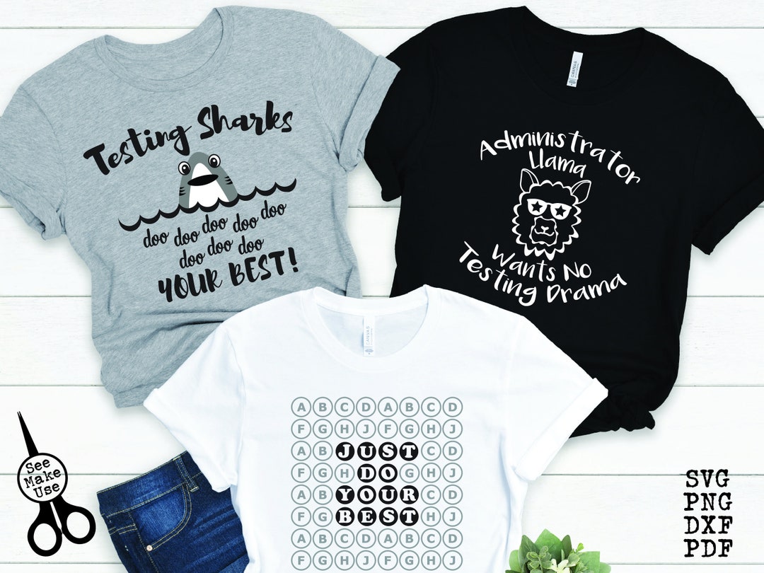 Testing Teacher Shirt Bundle 3 Svg|png|dxf|pdf Clip Art Digital ...