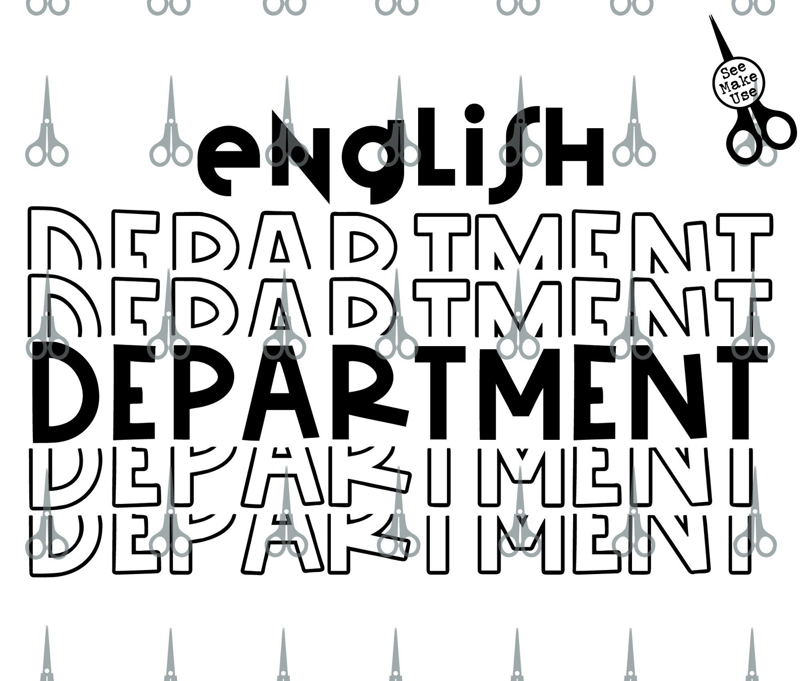 English Department Shirt Stacked Font Svgpngdxfpdf Clip Art Digital ...