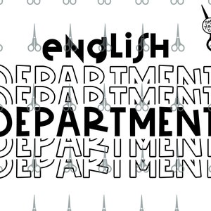 English Department Shirt Stacked Font Svg|png|dxf|pdf Clip Art Digital ...