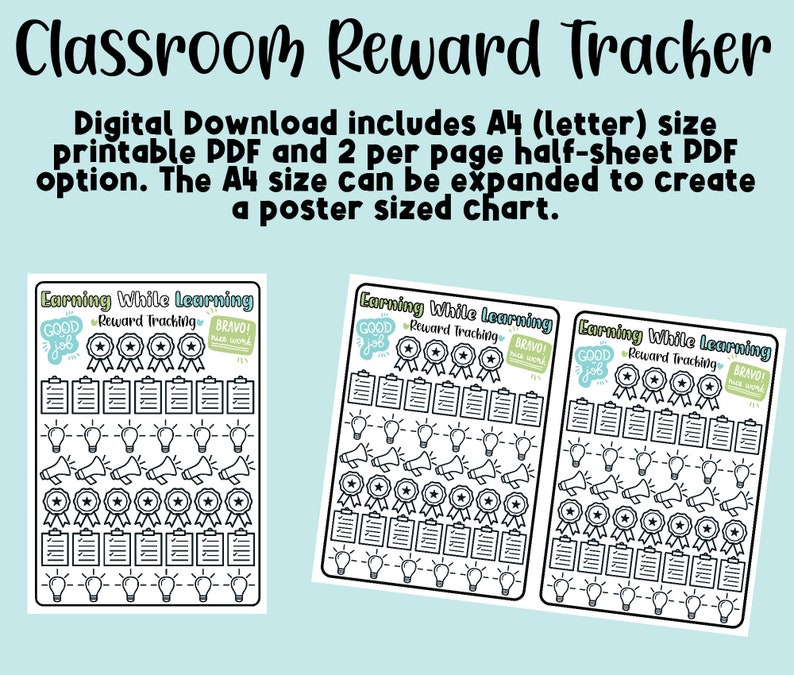 Classroom Reward Tracker Student Reward Tracker Behavior Management ...