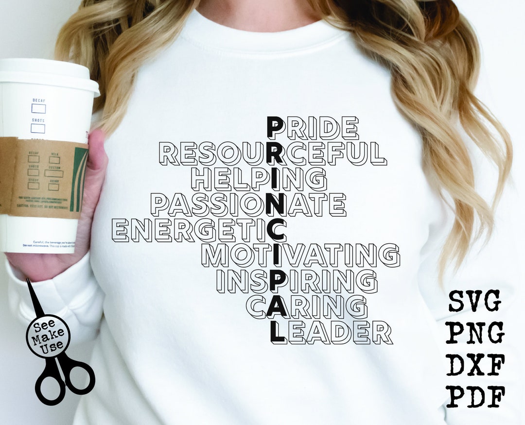 Principal Shirt Svg|png|dxf|pdf Clip Art Digital Download Graphic Cut ...