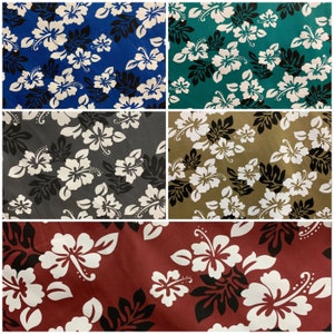 South Pacific Islander Flowers - Polynesian Fabric - Hibiscus Floral ...