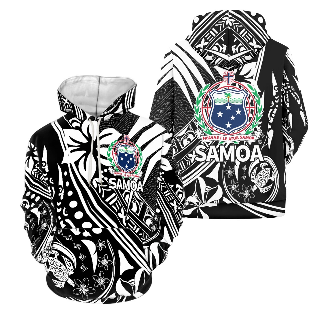 Polynesian Samoan Hawaiian Tribal Design Hoodie, Football, Ruby Casual ...