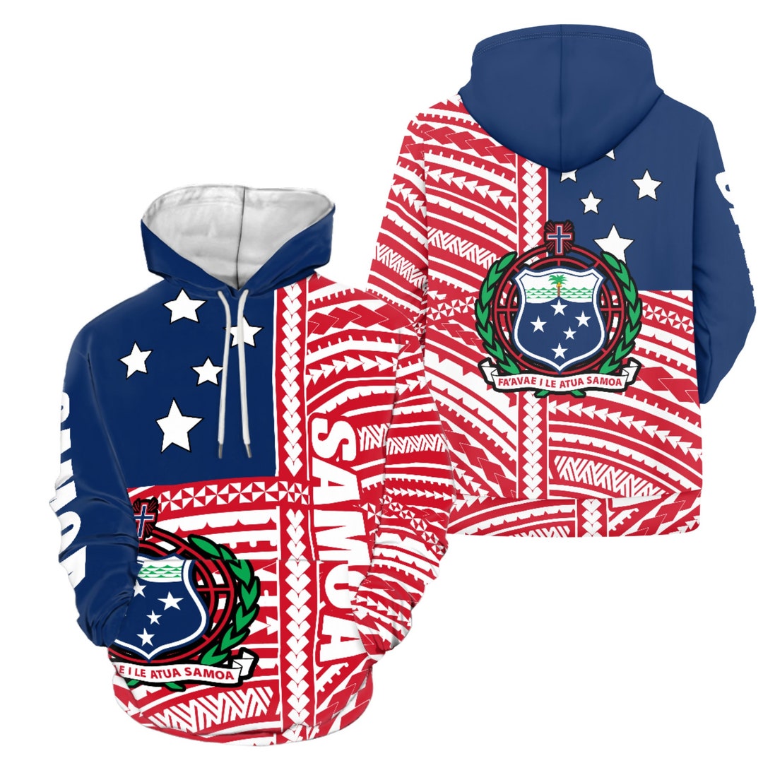 Polynesian Samoan Hawaiian Tribal Design Hoodie, Football, Ruby Casual ...
