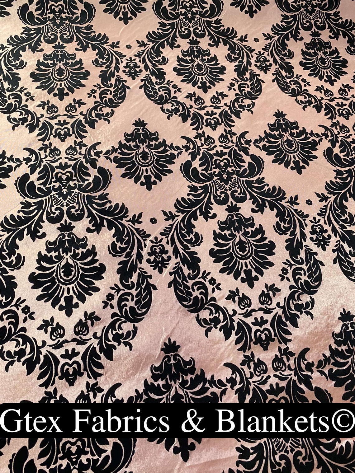Royal Victorian Gothic Damask Taffeta Flocked Fabric for - Etsy