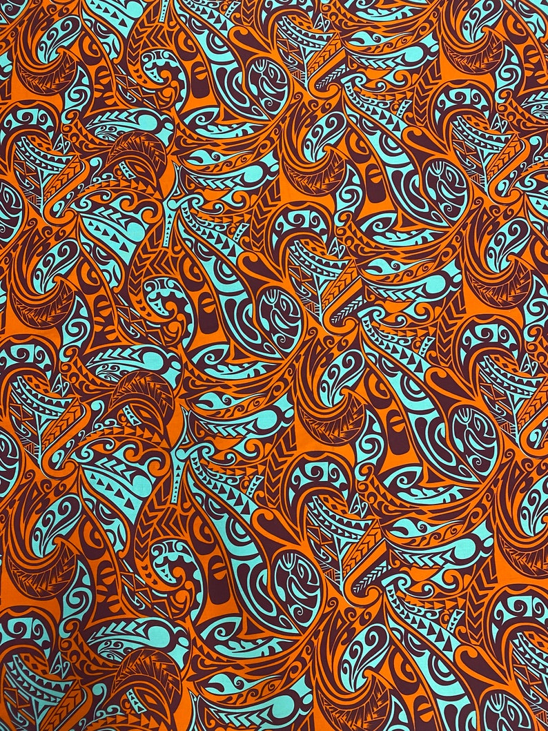 Polynesian Fabric - Fusion Tribal Tattoo, Samoan, Tongan, Island Fabric ...