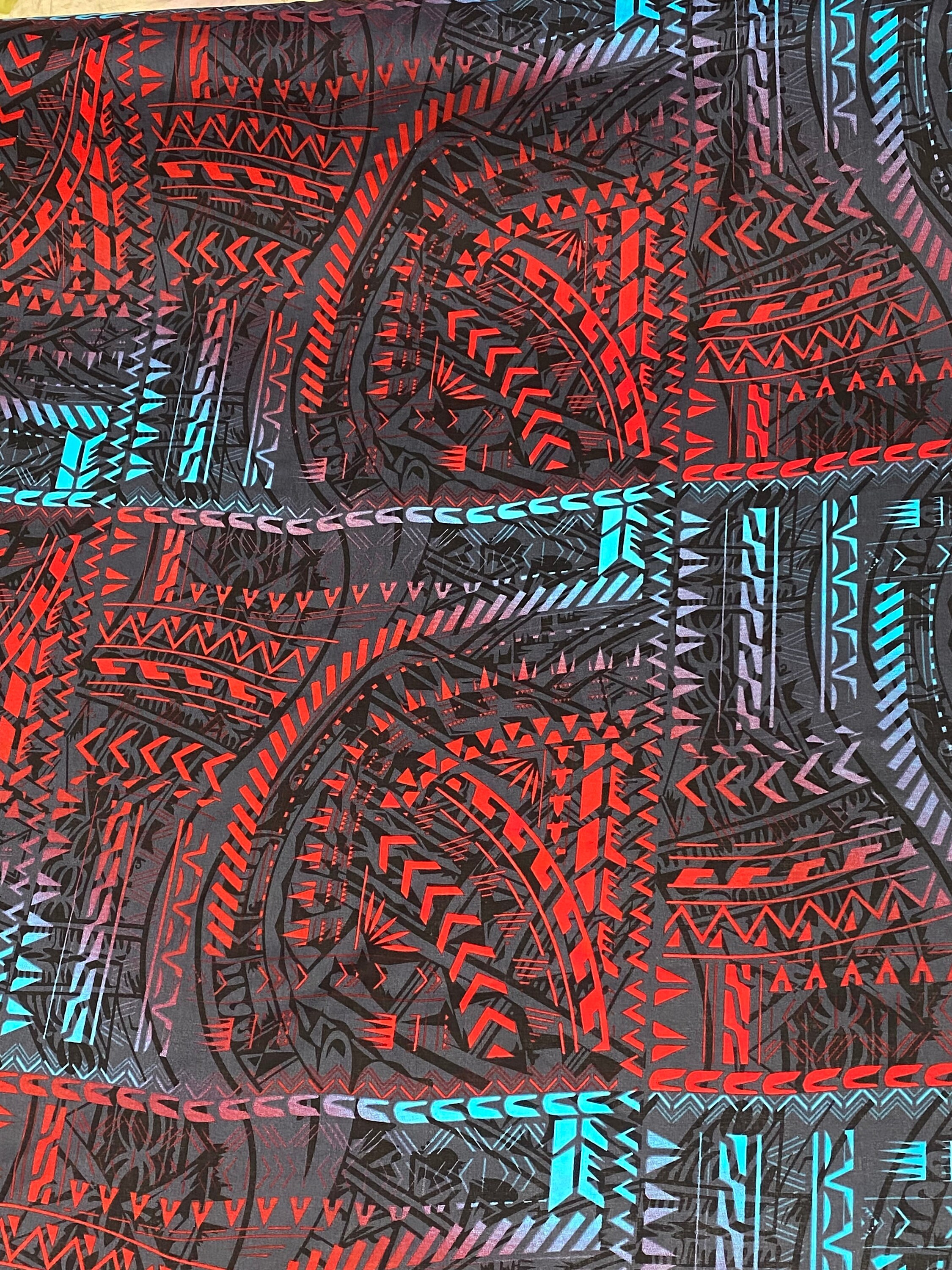 GTEX Collection - Polynesian Fabric - Tribal Elegance - Block Pattern ...