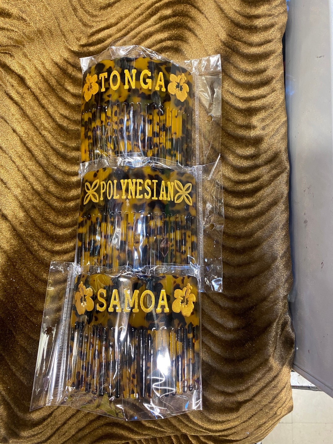 Polynesian Hair Combs , Acrylic Tortoise Shell Hair Combs, Featuring ...