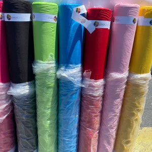 Poly Cotton/broadcloth Fabric Solid Colors, Super High Quality 45" Wide ...
