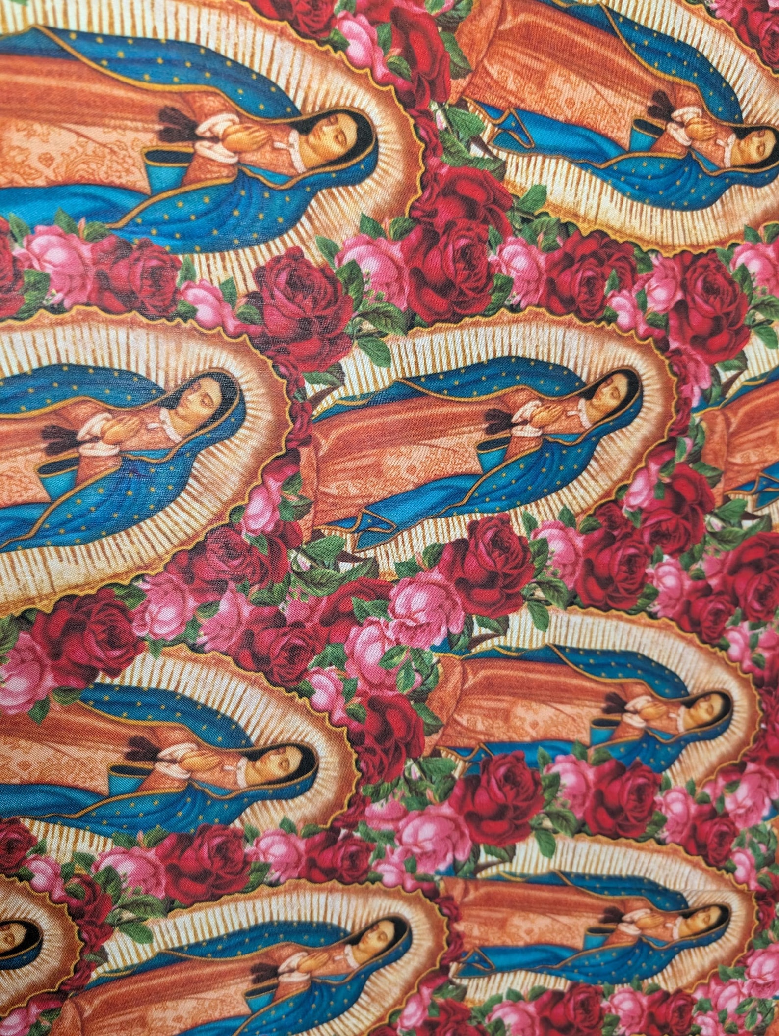 High Quality Mini Matt Fabric, Catholic Fabric, Lady Guadalupe Fabric ...
