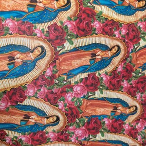 High Quality Mini Matt Fabric, Catholic Fabric, Lady Guadalupe Fabric ...