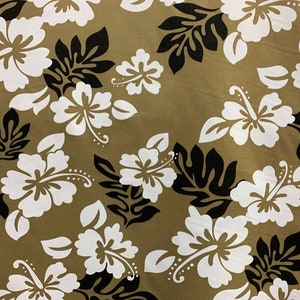 South Pacific Islander Flowers - Polynesian Fabric - Hibiscus Floral ...