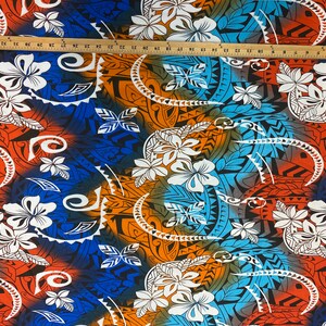 New Aloha Print - Water Color Tropical Polynesian Hawaiian Fabric by ...