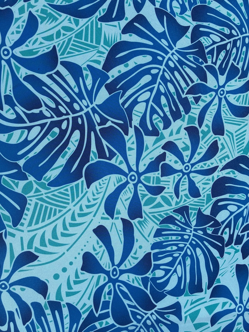 Hawaiian Tropical Hibiscus Polynesian Fabric - Peach Skin Fabric- by ...