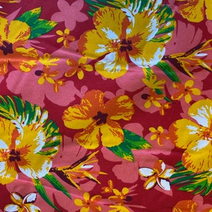 Polynesian Elegance: 36" Polyester Fabric With Poly Cotton Feel ...