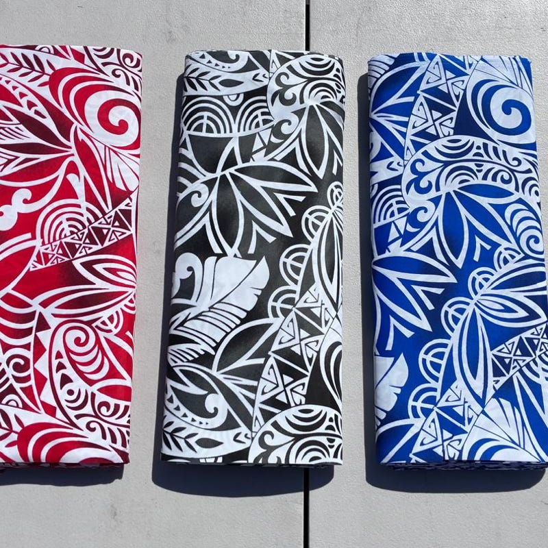Hawaiian Tattoo Design Fabric - Etsy