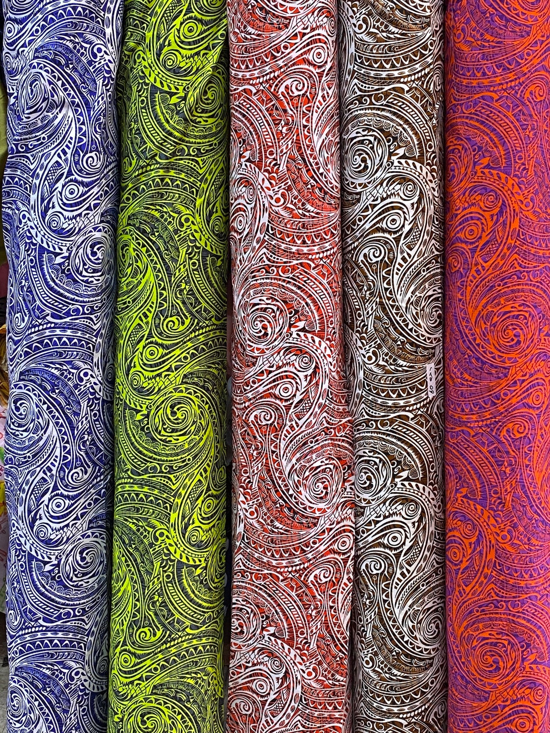 GTEX Collection Polynesian Fabric tribal Tattoo Fabric, Samoan Print ...