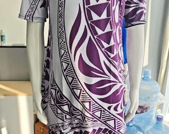 Ladies Island Style Puletasi White Plus Size Two-piece Dress – White on ...