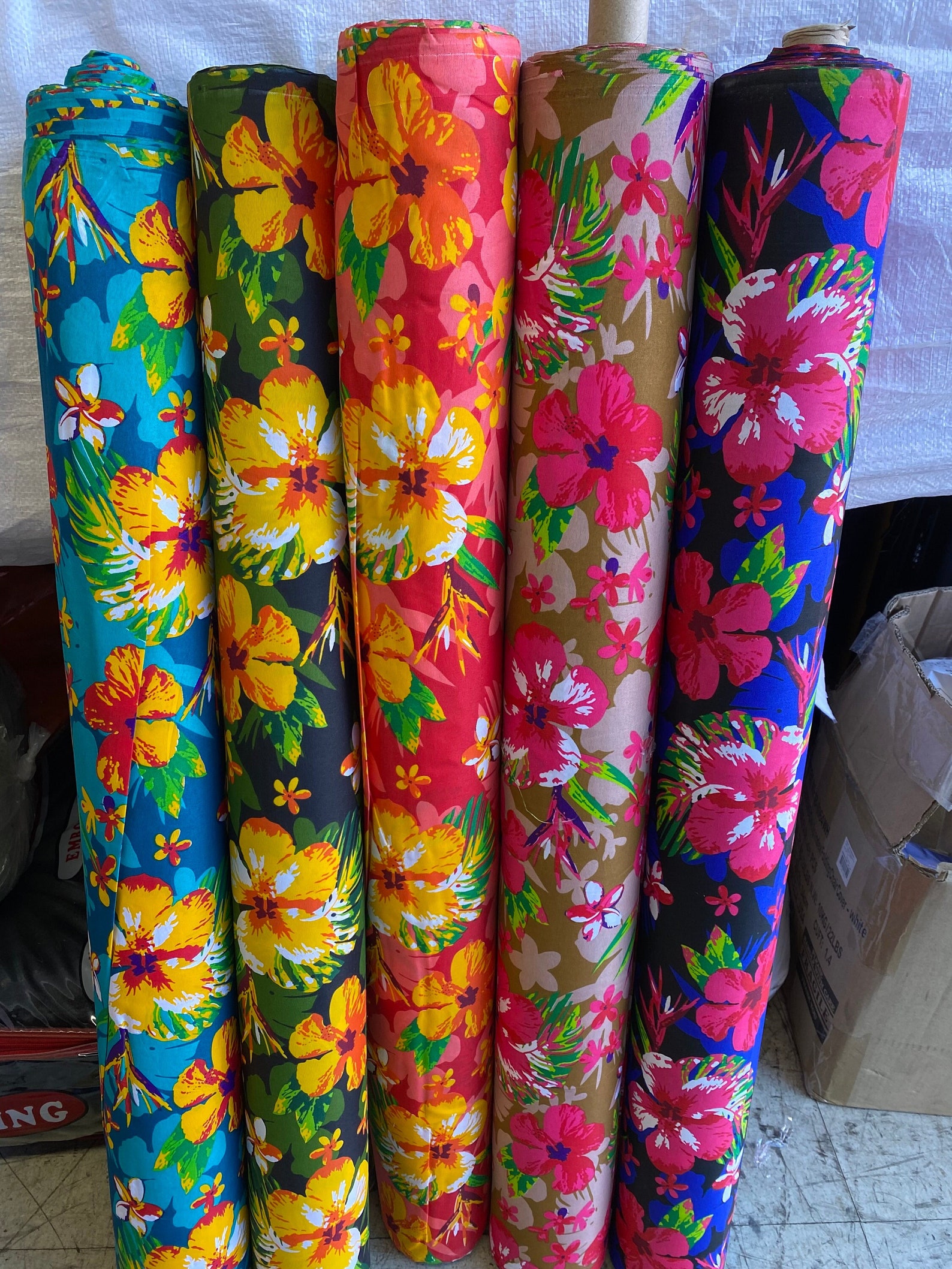 Polynesian Elegance: 36" Polyester Fabric With Poly Cotton Feel ...