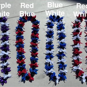 New Hawaiian Graduation Ribbon Kukui Nut Leis - Gift for Grads ...