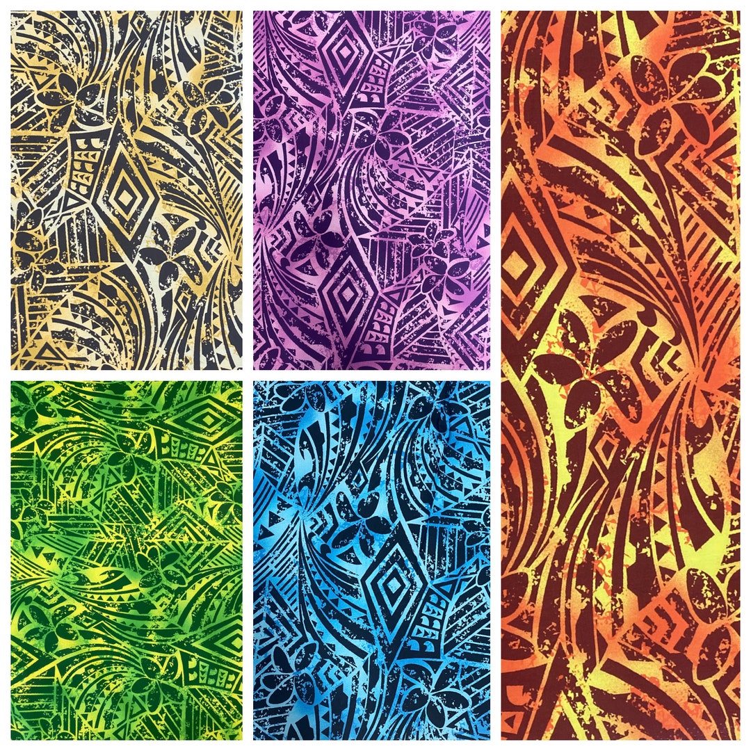 Polynesian Fabric - Fusion Tribal Tattoo, Samoan, Tongan, Island Fabric ...