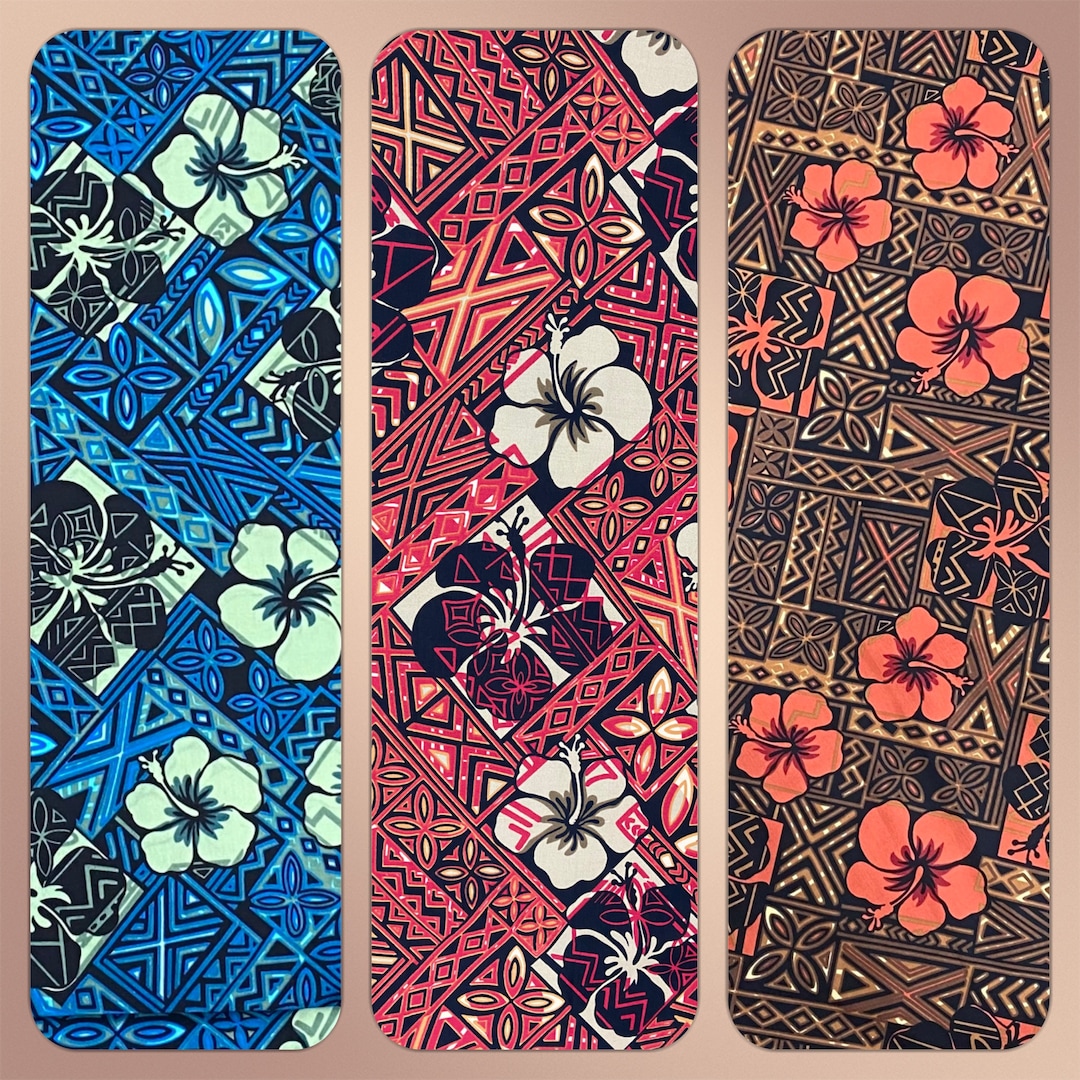 GTEX Collection - Polynesian Fabric -tapa Fabric, Block Print, Floral ...