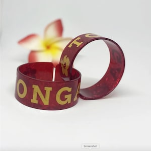 Tonga Bracelet, Bangle, Jewelry, Acrylic Resin Tortoise Shell Material ...