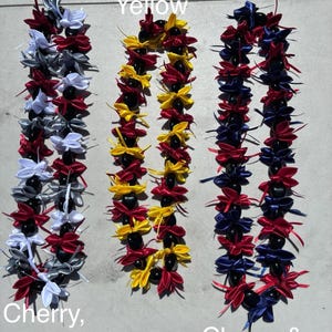 New Hawaiian Graduation Ribbon Kukui Nut Leis - Gift for Grads ...