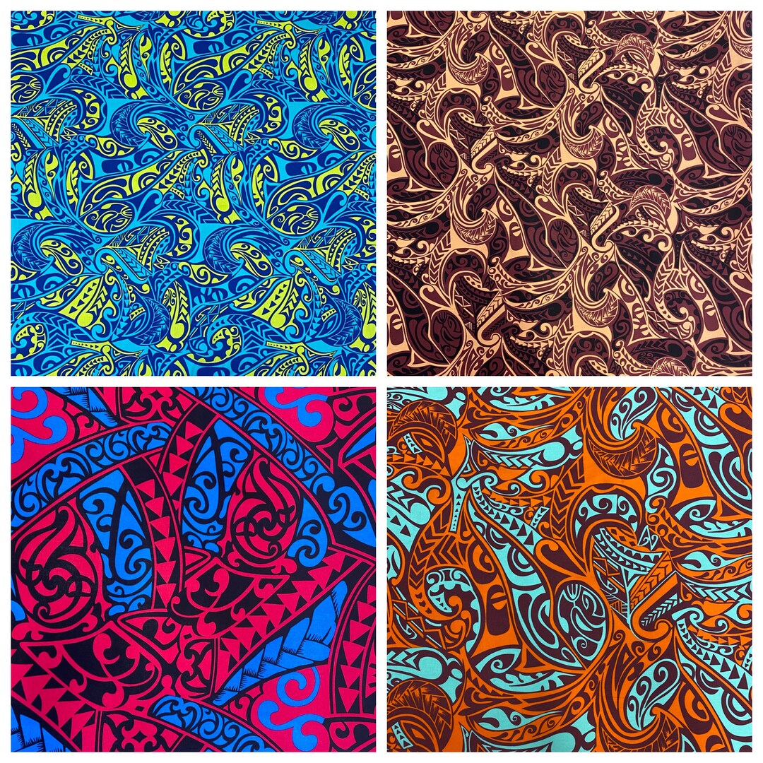 Polynesian Fabric - Fusion Tribal Tattoo, Samoan, Tongan, Island Fabric ...