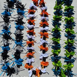 New Hawaiian Graduation Ribbon Kukui Nut Leis - Gift for Grads ...