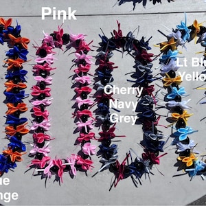 New Hawaiian Graduation Ribbon Kukui Nut Leis - Gift for Grads ...