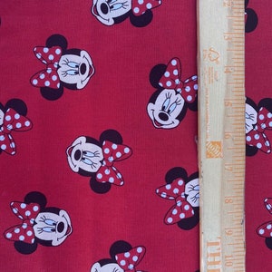 Disney Minnie Mouse Cotton Fabric Tossed Minnie Heads 100% - Etsy
