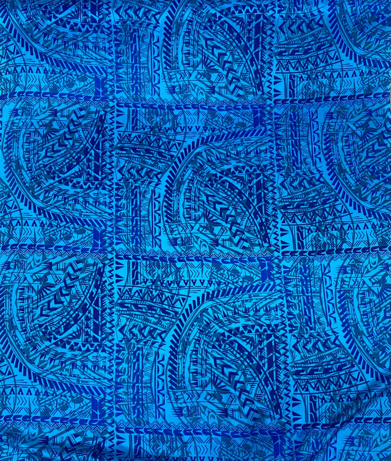 GTEX Collection - Polynesian Fabric - Tribal Elegance - Block Pattern ...