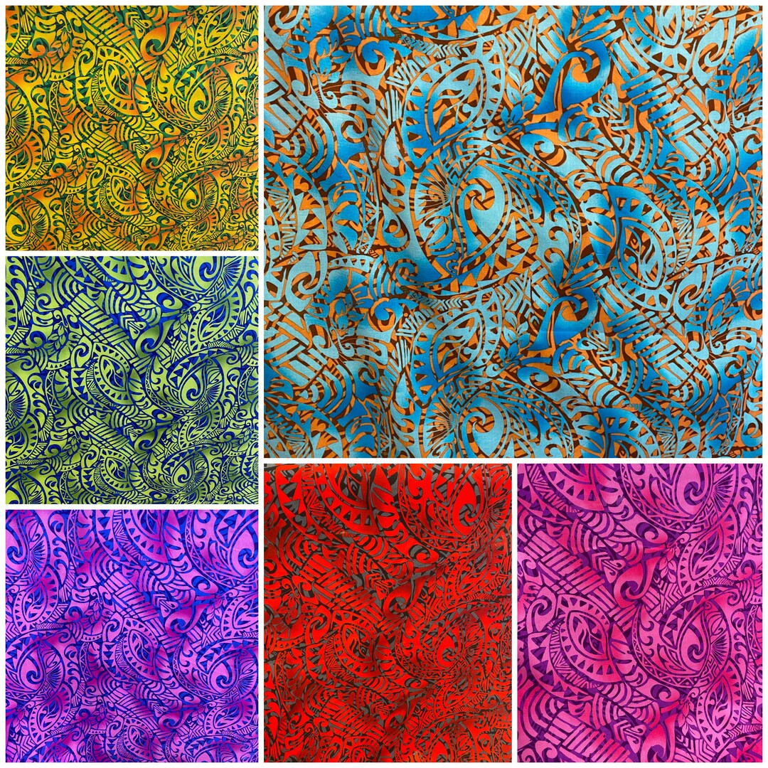 GTEX Collection Tribal Elegance - Polynesian Fabric - Tribal Tattoo ...