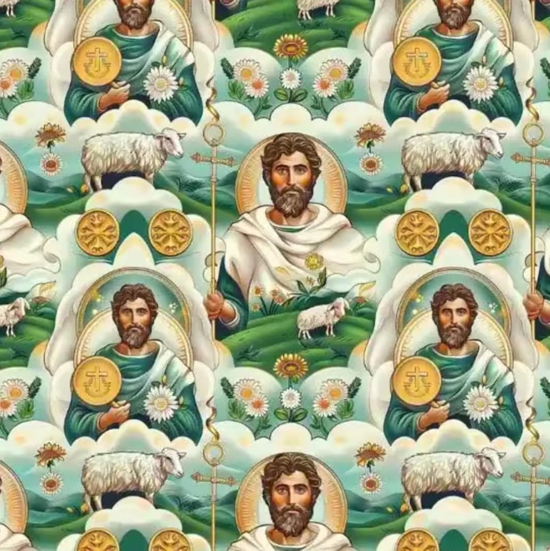 High Quality 58" Wide Religious Mini Matt Fabric, Saint Jude Fabric ...