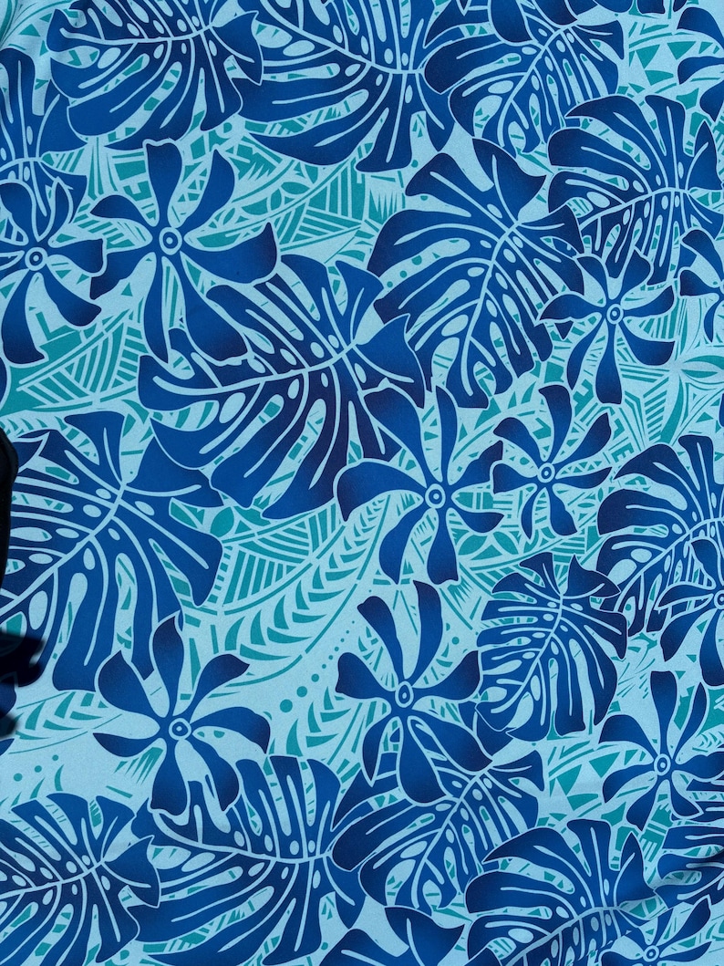 Hawaiian Tropical Hibiscus Polynesian Fabric - Peach Skin Fabric- by ...
