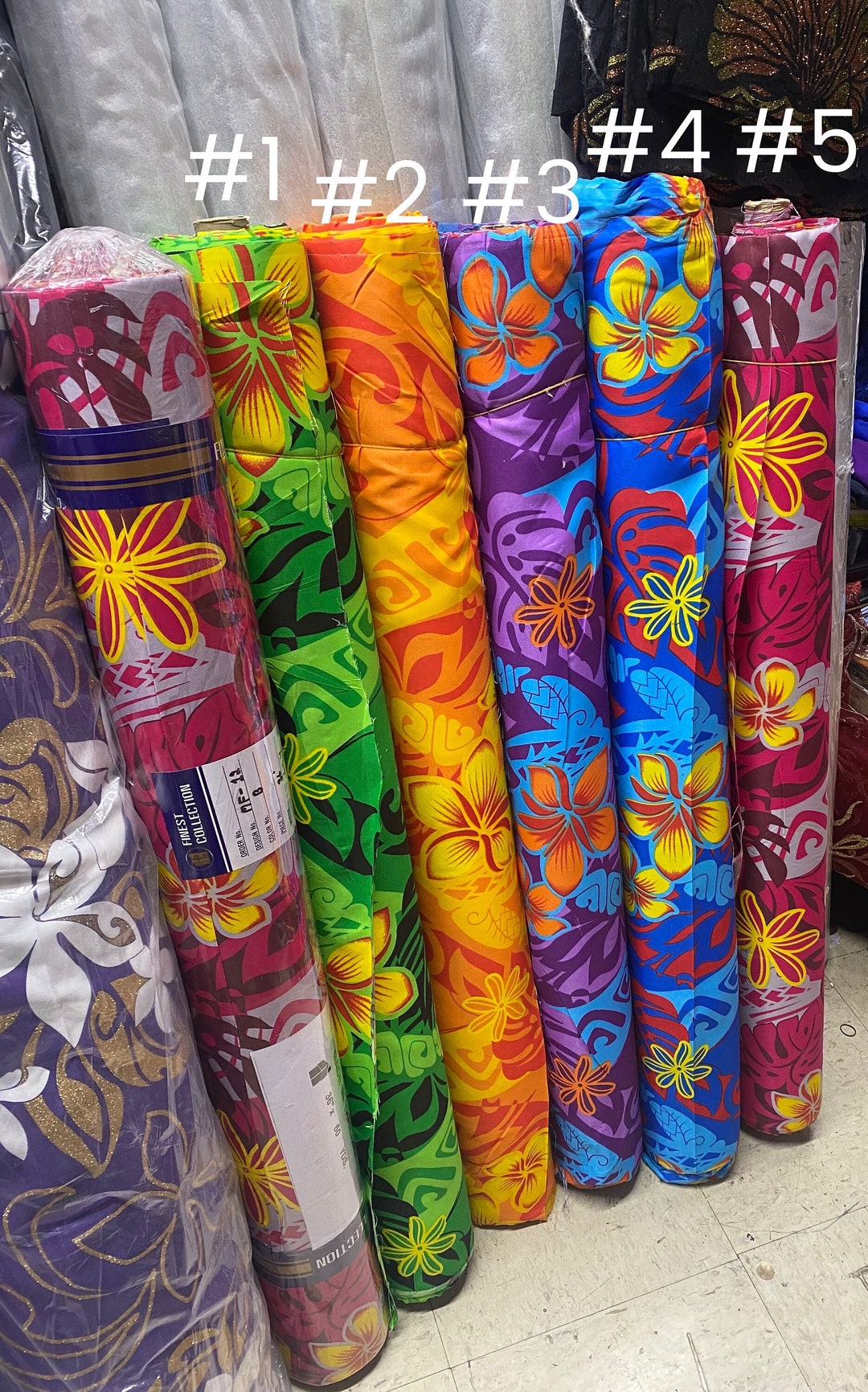 Roll, Bolt Polynesian Elegance: 36 Polyester Fabric With Poly Cotton ...