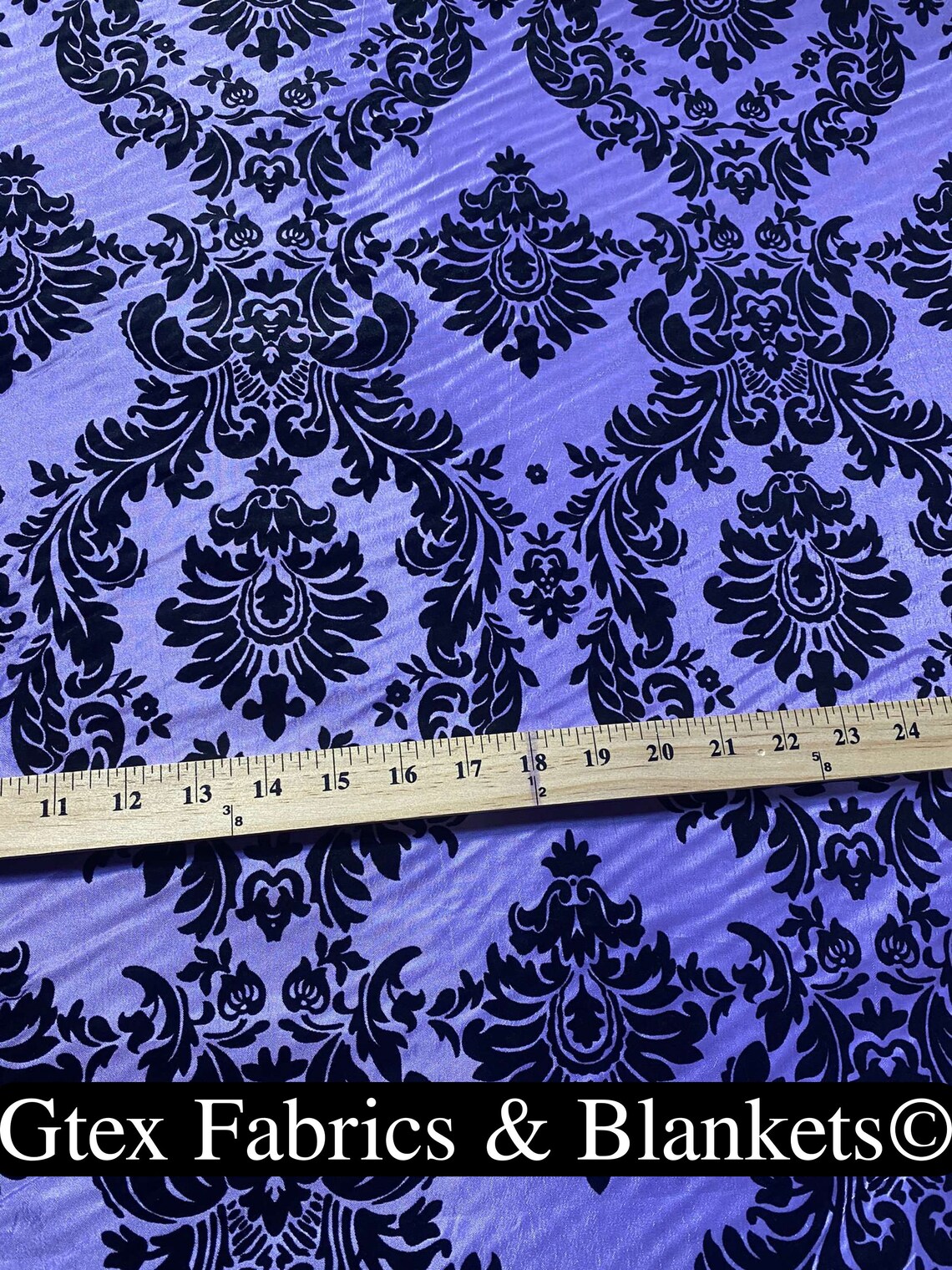 Royal Victorian Gothic Damask Taffeta Flocked Fabric for | Etsy