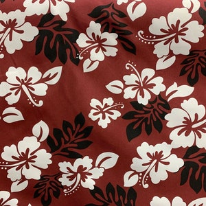 South Pacific Islander Flowers - Polynesian Fabric - Hibiscus Floral ...