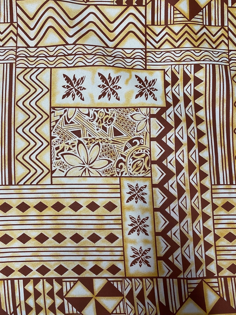 Polynesian Elegance: 36" Polyester Fabric With Poly Cotton Feel– Tribal ...