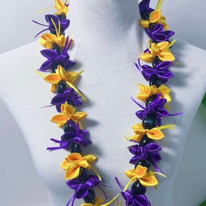 New Hawaiian Graduation Ribbon Kukui Nut Leis - Gift for Grads ...