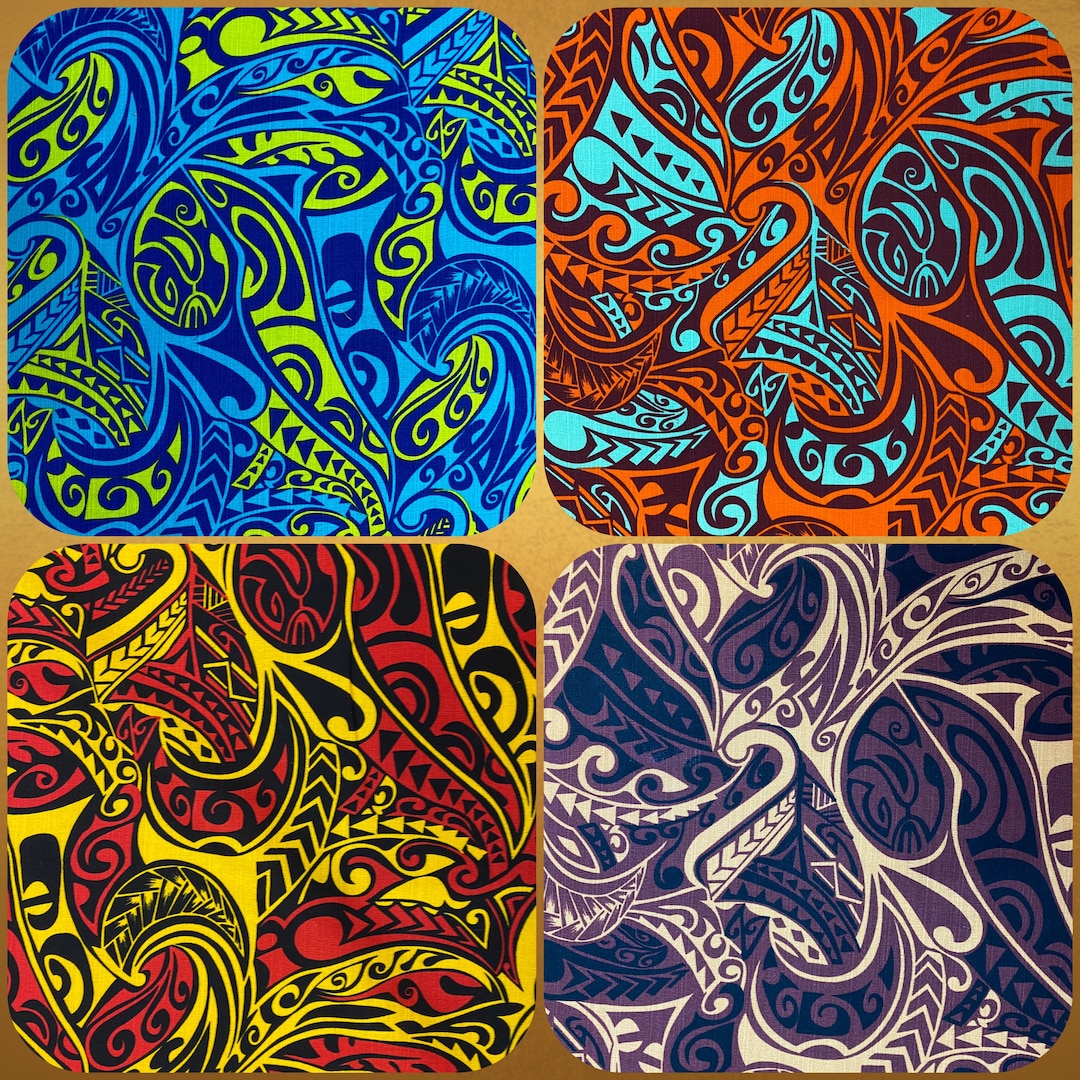 Polynesian Fabric -tapa Fabric, New Design, Tribal, Samoan, Fiji ...