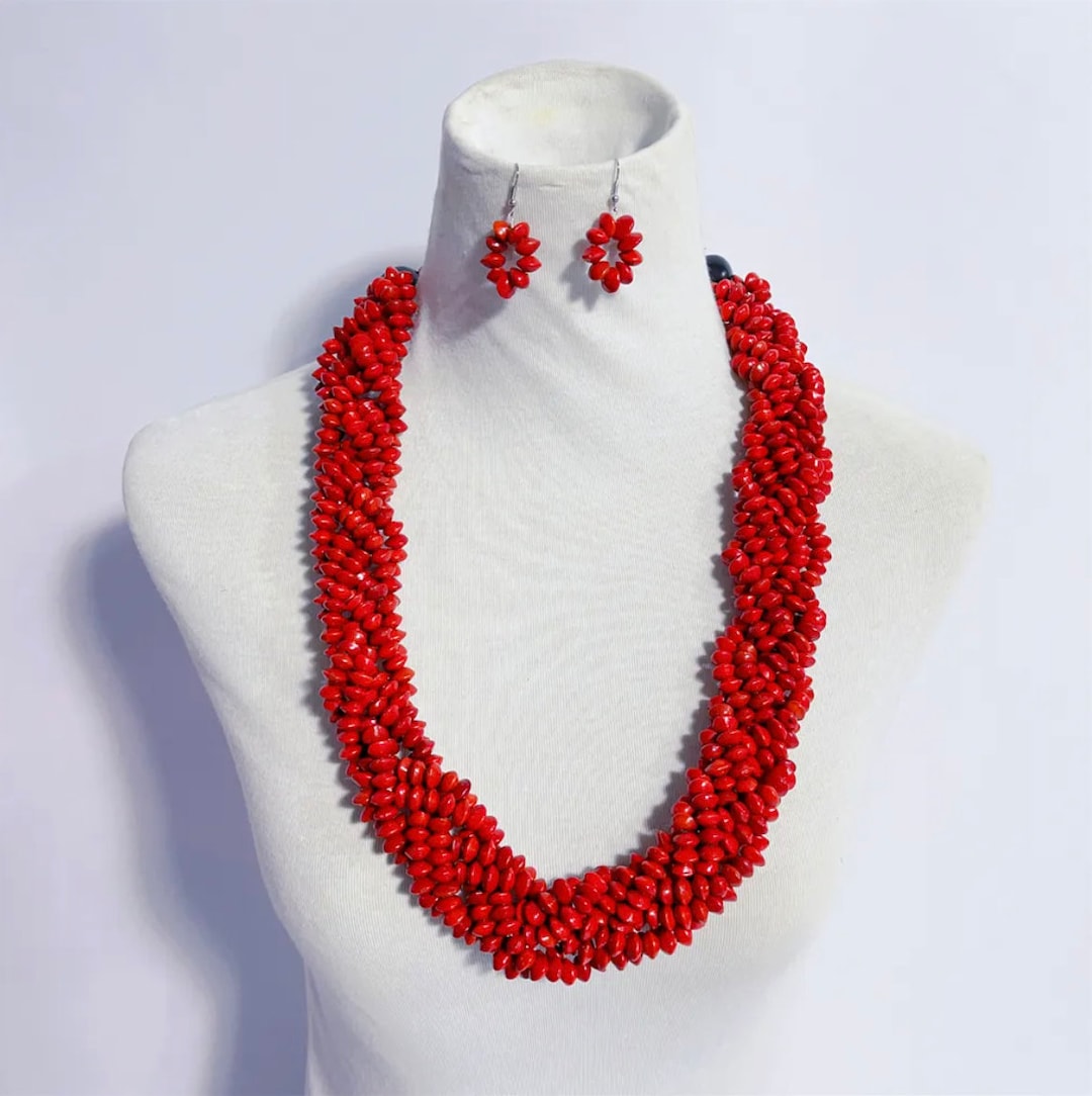 Polynesian, Samoan, Tongan Men's Traditional - Hawaiian Lopa Seeds Red ...