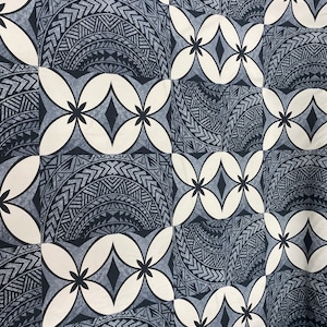 New! Polynesian Fabric, Fiji -tapa Block Print With Tribal Tattoo ...